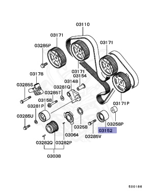 MD319022 - Mitsubishi - Pulley, Timing Belt Idler - Nengun Performance