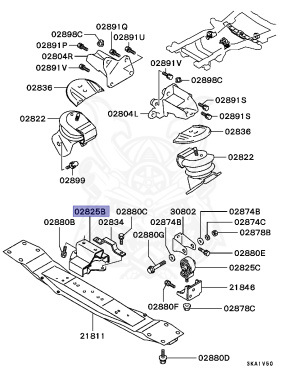 MB951304 - Mitsubishi - Cushion, Eng Rr Mounting - Nengun Performance