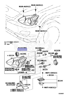 81185-48181 - Toyota - UNIT ASSY, HEADLAMP, LH - Nengun Performance