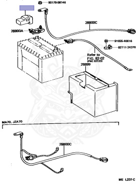 82821-24030 - Toyota - CONNECTOR COVER (FOR BATTERY TERMINAL) - Nengun ...