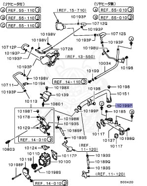 MD030764 - Mitsubishi - O-ring, Cooling Water Line - Nengun Performance
