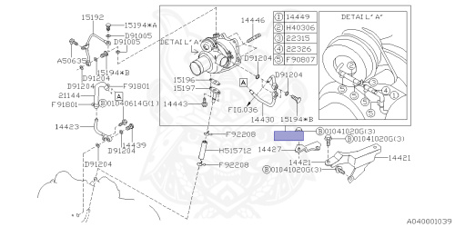 14411AA261 - Subaru - TURBOCHARGER ASSEMBLY - Nengun Performance