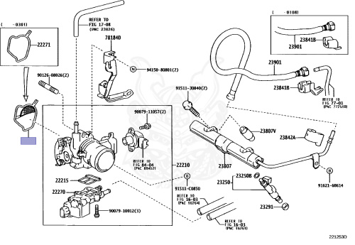 22271-21050 - Toyota - GASKET, THROTTLE BODY - Nengun Performance
