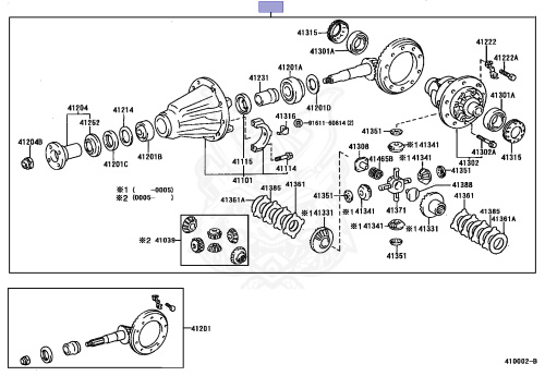 41110-3D060 - Toyota - CARRIER ASSY, DIFFERENTIAL, REAR - Nengun ...
