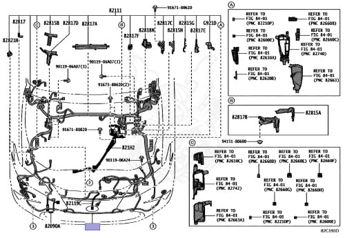 82114-33130 - Lexus - WIRE, ENGINE ROOM, NO.4 - Nengun Performance