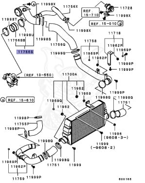 MR266979 - Mitsubishi - Hose, Inter Cooler Outlet Air - Nengun Performance