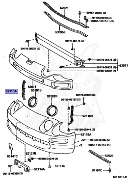 52115-20320 - Toyota - Support, Front Bumper Side, Rh - Nengun Performance