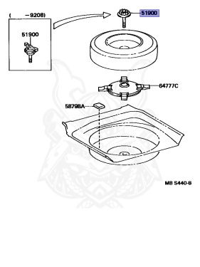 51931-50010 - Toyota - Carrier Assy, Spare Wheel - Nengun Performance