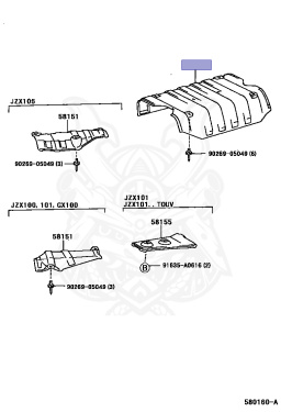 58327-22070 - Toyota - Heat protection - Nengun Performance