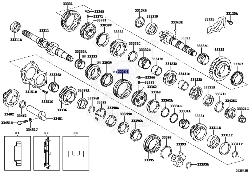 33364-12021 - Toyota - Sleeve, Transmission Hub, No.2 - Nengun Performance