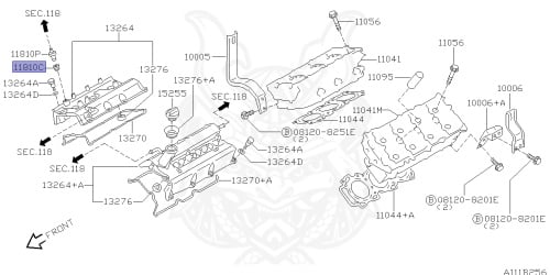 11812-41B00 - Nissan - Insulator, PCV Valve - Nengun Performance
