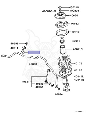 MR197005 - Mitsubishi - Bushing, Fr Susp Stabilizer - Nengun Performance