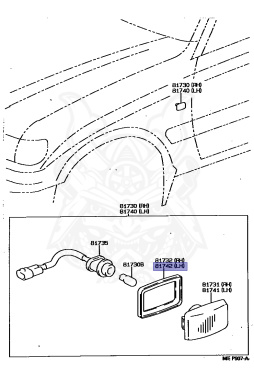 81732-17010 - Toyota - Gasket, Side Turn Signal Lamp Body, Lh - Nengun ...