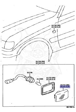 81731-60061 - Toyota - Lens, Side Turn Signal Lamp, Lh - Nengun Performance