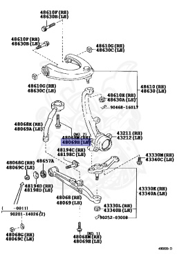 90105-16053 - Toyota - Bolt (for Front Suspension Lower Arm No. 2 Lh ...