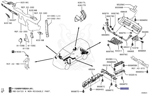 MU488006 - Mitsubishi - Clip, Eng Room Cover - Nengun Performance