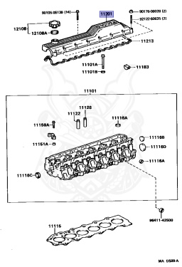 11201-17010 - Toyota - Cover Sub - Assy, Cylinder Head - Nengun Performance