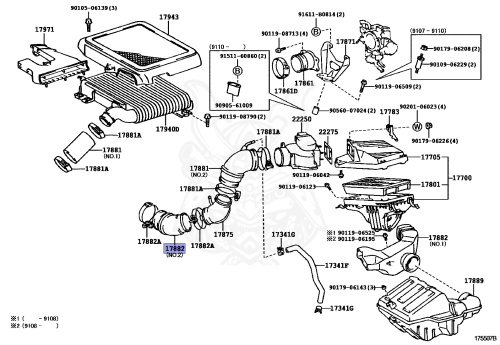 17882-74160 - Toyota - Hose, Air Cleaner, No.2 - Nengun Performance