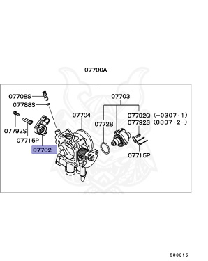 MD628074 - Mitsubishi - Sensor, Throttle Body Throttle - Nengun Performance
