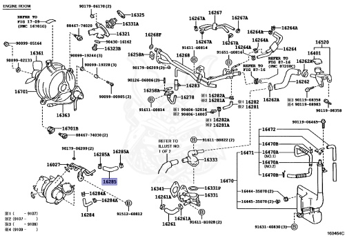 16285-88380 - Toyota - Hose, Turbo Water, No.2 - Nengun Performance