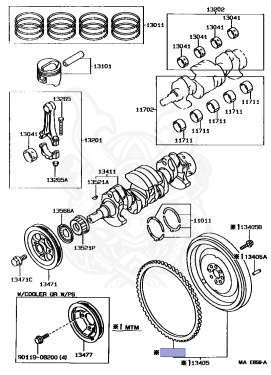 13453-10030 - Toyota - Gear, Flywheel Ring - Nengun Performance
