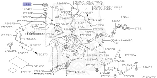 17343-79900 - Nissan - Plate, Lock Fuel Gauge - Nengun Performance