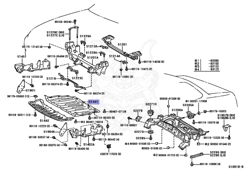 51441-14140 - Toyota - Engine Undercover, No.1 - Nengun Performance