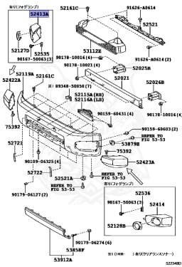 52413-35040 - Toyota - Pad, Front Bumper Guard, Rh - Nengun Performance
