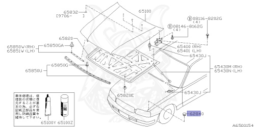 65822-01M00 - Nissan - Hood Bumper - Nengun Performance