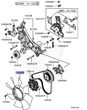 MD050475 - Mitsubishi - Fan, Cooling - Nengun Performance