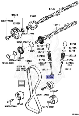 13503-70080 - Toyota - Idler Sub-assy, Timing Belt, No.2 - Nengun ...