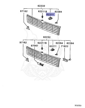 MB153825 - Mitsubishi - Clip, Radiator Grille - Nengun Performance