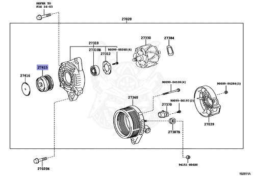27415-0T010 - Toyota - Pulley, Alternator W / Clutch - Nengun Performance