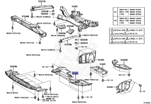 51441-12230 - Toyota - Cover Engine Under, No.1 - Nengun Performance