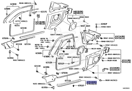 67911-14030-C0 - Toyota - Plate, Front Door Scuff, Outside, Rh - Nengun ...