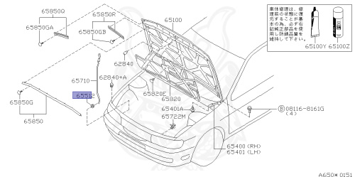 65512-R3000 - Nissan - Grommet, Hood Supports Rod - Nengun Performance