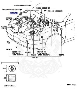 82817-1A070 - Toyota - Protector, Wiring Harness, No.2 - Nengun Performance