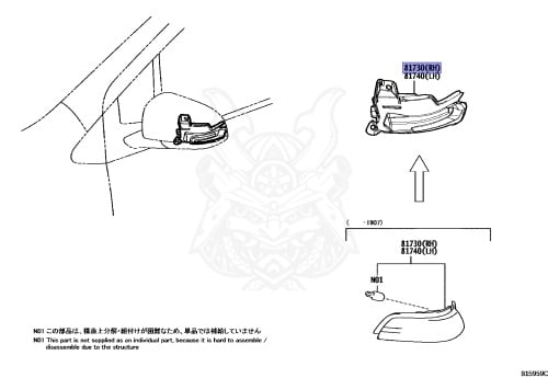 81730-52100 - Toyota - Lamp Assy, Side Turn Signal, Rh - Nengun Performance