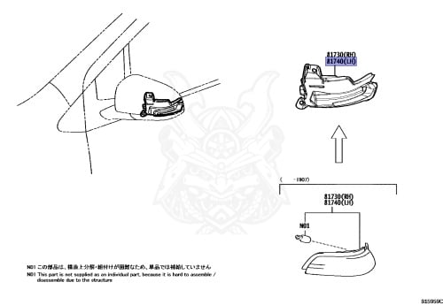 81740-52050 - Toyota - Lamp Assy, Side Turn Signal, Lh - Nengun Performance