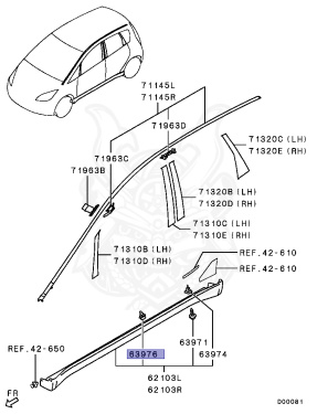 MU000588 - Mitsubishi - Clip, Side Air Dam - Nengun Performance