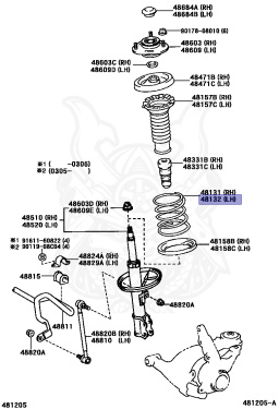 48131-1N540 - Toyota - Spring, Front Coil, Lh - Nengun Performance