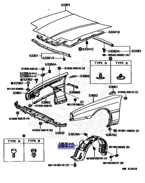 53876-14180 - Toyota - Liner, Front Fender, Lh - Nengun Performance