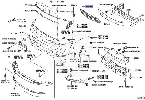 SU003-01532 - Toyota - Grille, Radiator, Lower No.1 - Nengun Performance