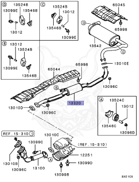 MR404619 - Mitsubishi - Pipe, Exhaust, Ctr - Nengun Performance
