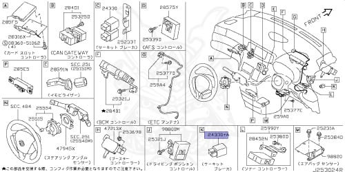 24330-C9900 - Nissan - Power Window Circuit Breaker Assembly - Nengun ...
