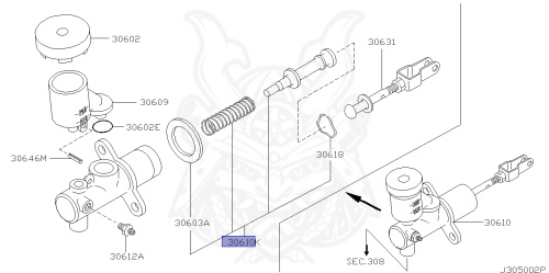 30611-5N325 - Nissan - Piston Kit, Clutch Master - Cylinder - - Nengun ...
