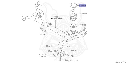55034-AX001 - Nissan - Rubber Seat, Rear Spring Upper - Nengun Performance