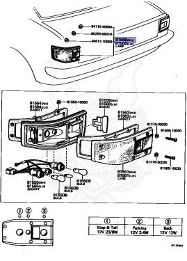 81550-19126 - Toyota - Lamp Assy, Rear Combination, Rh - Nengun Performance