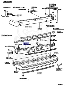 52023-12020 - Toyota - Reinforcement Sub - Assy, Rear Bumper - Nengun ...