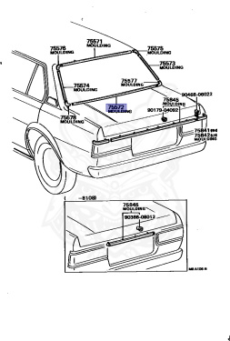 75575-12130 - Toyota - Moulding, Back Window, Lower - Nengun Performance